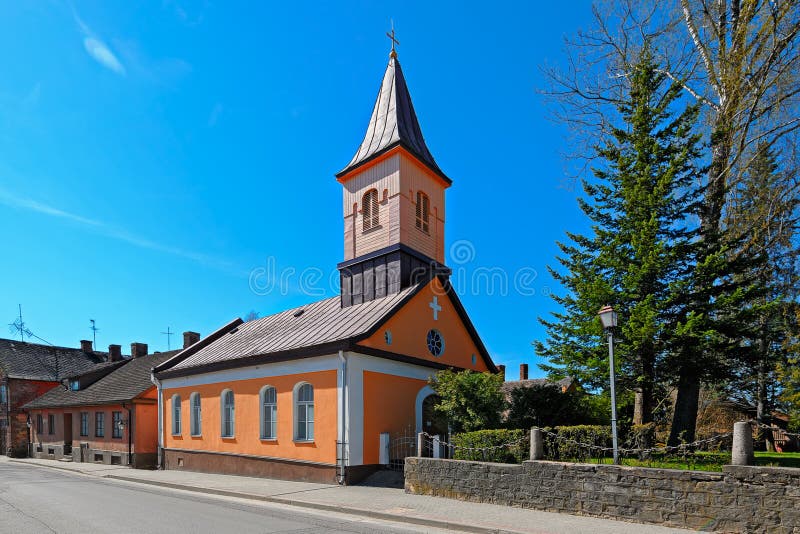 Cesis Roman Catholic Church Stock Photo - Image of europe, cityscape ...