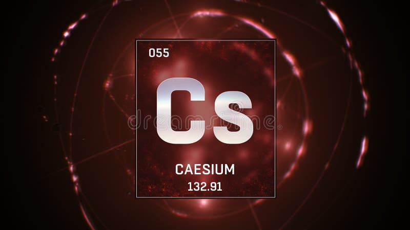 Caesium Symbol. Sign Caesium with Atomic Number and Atomic Weight Stock ...