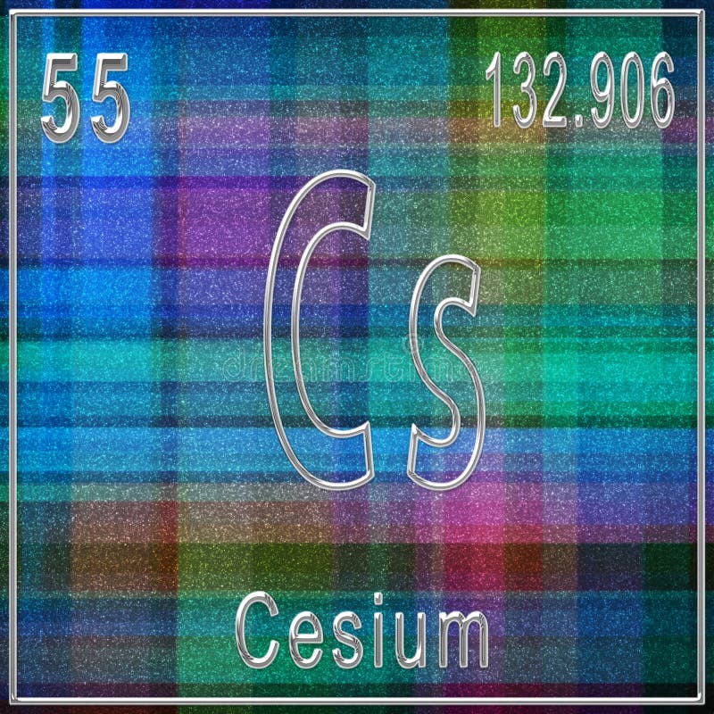Cesium chemical element. stock illustration. Illustration of quantum ...