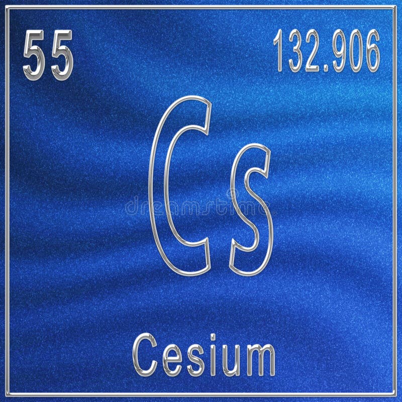 Cesium Chemical Element, Sign with Atomic Number and Atomic Weight ...