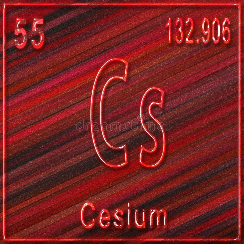 Cesium Chemical Element, Sign with Atomic Number and Atomic Weight ...