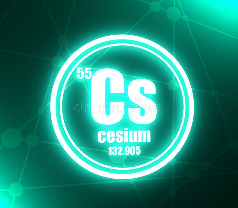 Cesium chemical element. stock illustration. Illustration of element ...