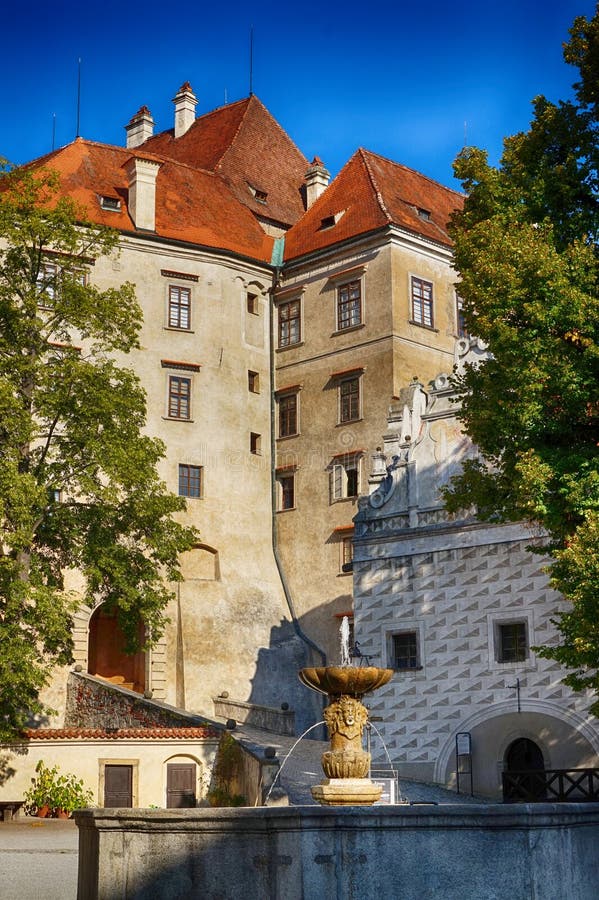 Cesky Krumlov castle stock photo. Image of architecture - 139916744