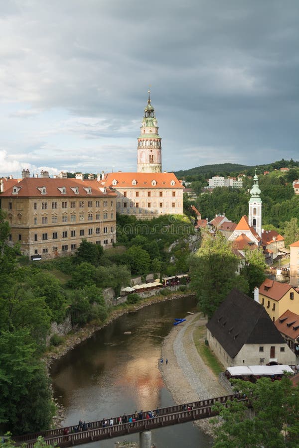 Cesky Krumlov castle stock photo. Image of republic, architecture ...