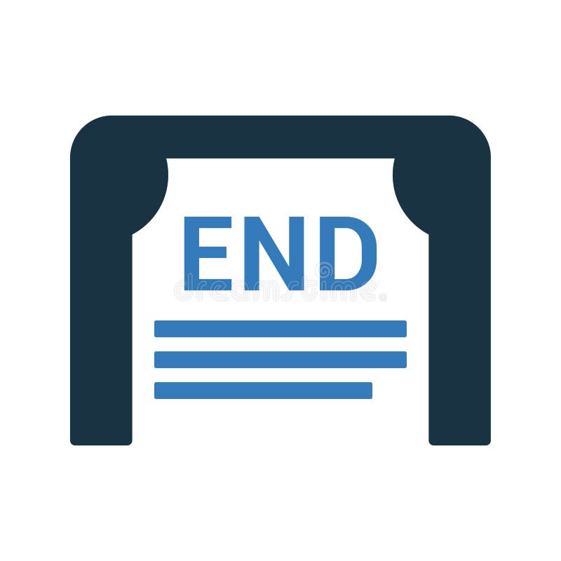 Cessation, Closing, Conclusion Icon. Editable Vector Logo Stock ...