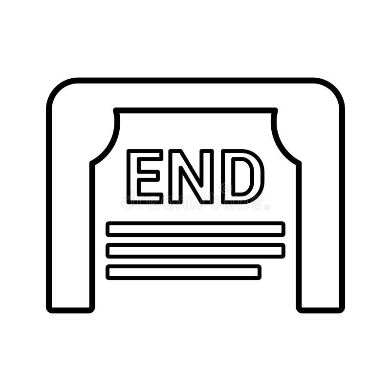 Cessation, Conclusion, End Icon. Black Vector Graphics Stock Vector ...