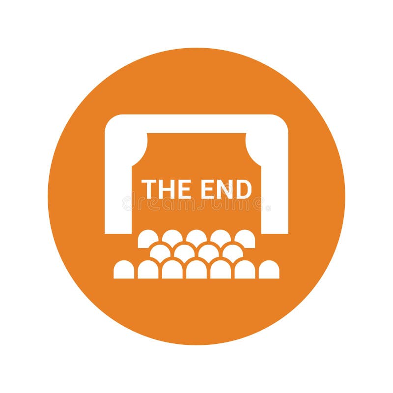 Cessation, Closing Icon. Orange Color Vector EPS Stock Illustration ...