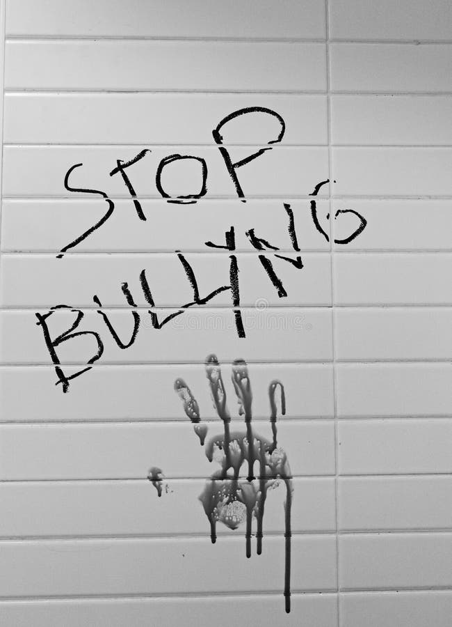 Cessez D'intimider Le Message Image stock - Image du intimidation ...