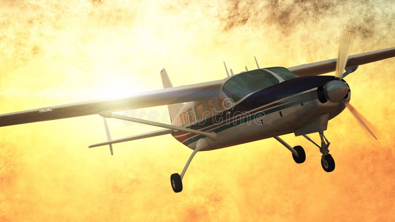 Cessna stock illustration. Illustration of takeoff, flight - 20632961