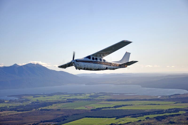 Cessna in flight stock photo. Image of transportation - 11286290