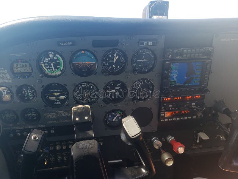 Cessna 172 Cockpit stock photo. Image of cockpit, flying - 128206486