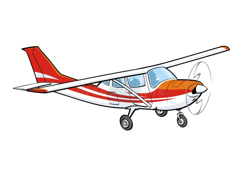 Cessna Civilian Transport Plane Stock Illustration - Illustration of ...