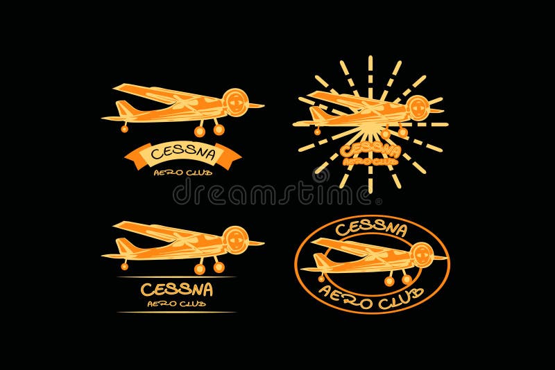 Cessna Plane Logo Design Vector Illustration Stock Vector ...