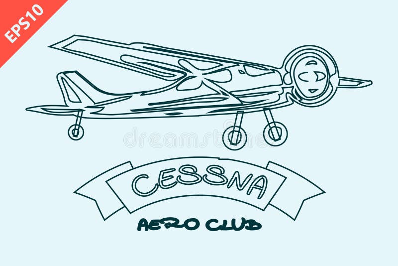 Cessna Plane Logo Icon Design Vector Illustrations Stock Vector ...