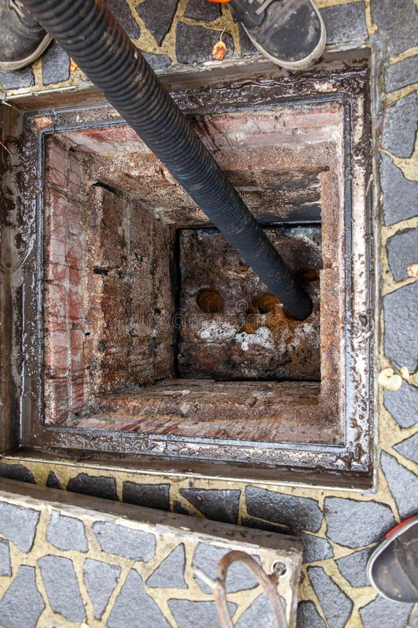 The Cesspool overflows stock image. Image of household - 282278039