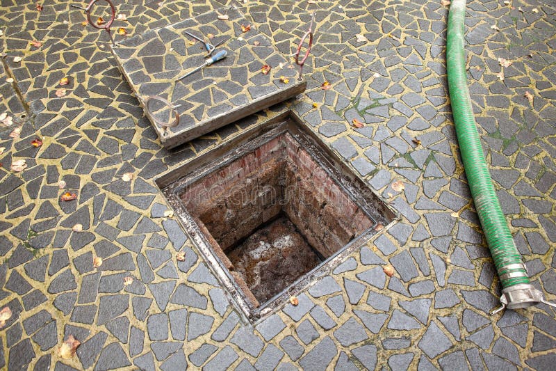 The Cesspool overflows stock image. Image of country - 282278055