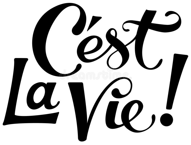 Cest la vie = that s life stock vector. Illustration of shape - 189365291