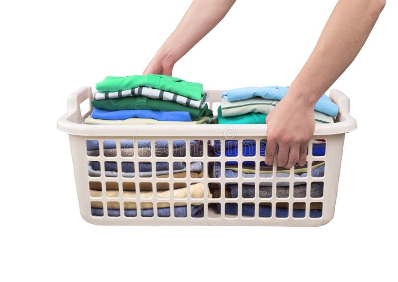 Cesta con ropa limpia imagen de archivo. Imagen de detergente - 99123295