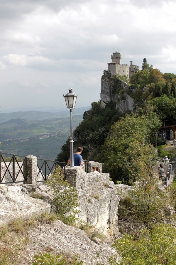 Cesta Tower in the Country of San Marino Stock Image - Image of ...