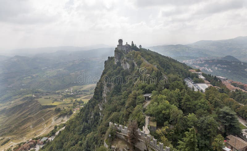 Cesta Tower, One of Three Fortress in San Marino. Stock Photo - Image ...