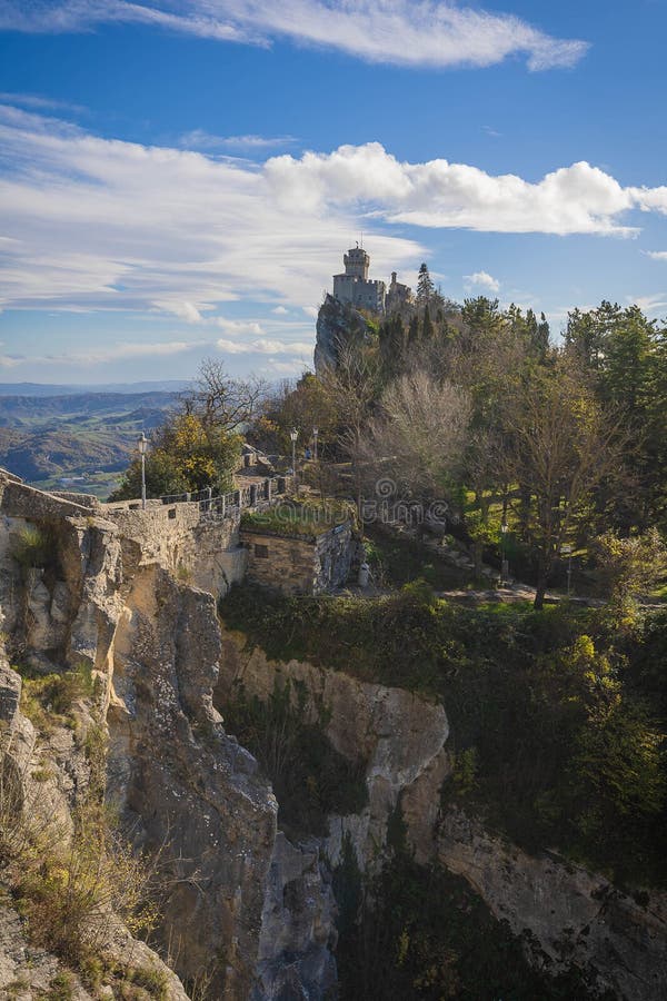 Cesta Tower or Second Tower of San Marino Stock Photo - Image of scene ...