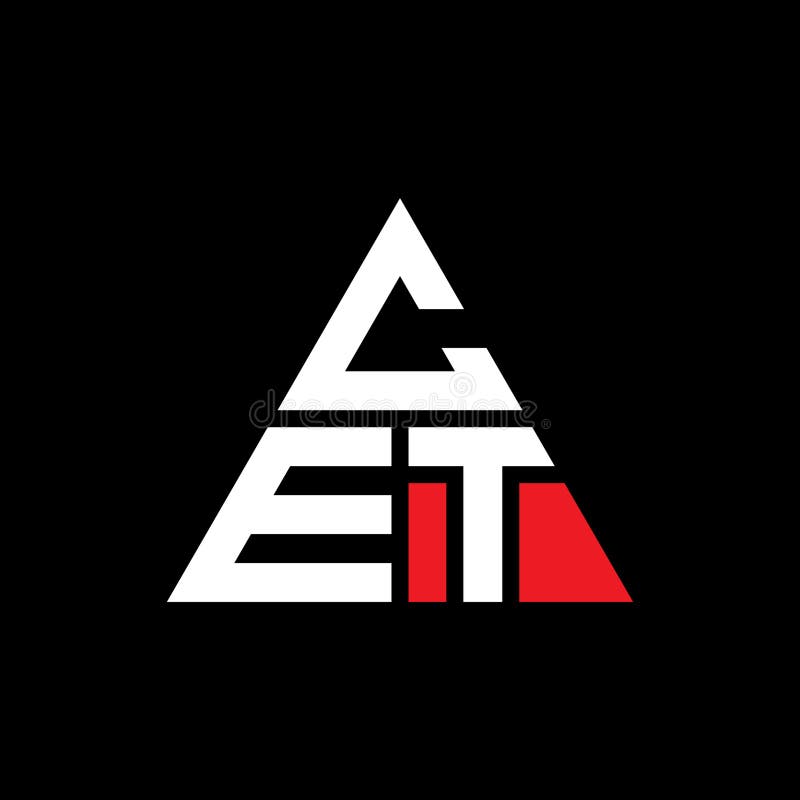 CET Triangle Letter Logo Design with Triangle Shape. CET Triangle Logo ...