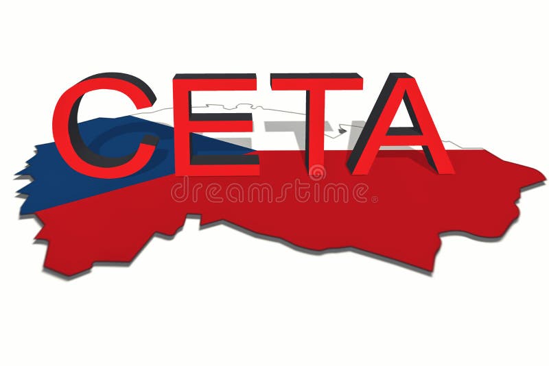 CETA, Comprehensive Economic and Trade Agreement, Canada and Eu Flags ...