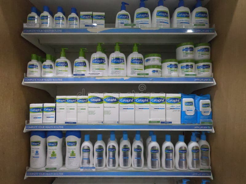 Cetaphil Lotions and Creams Display in Chemist Store Editorial Stock ...
