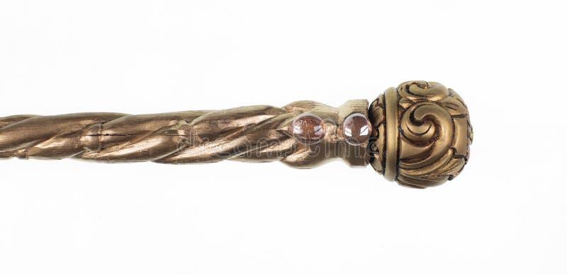 Cetro Dorado Aislado En Blanco Foto de archivo - Imagen de personal ...