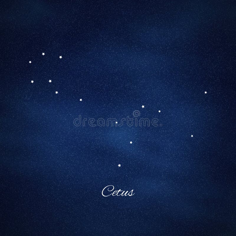 Cetus Star Constellation, Night Sky, Cluster of Stars, Deep Space ...