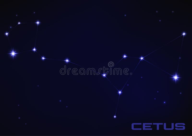 Cetus constellation stock vector. Illustration of space - 48959211
