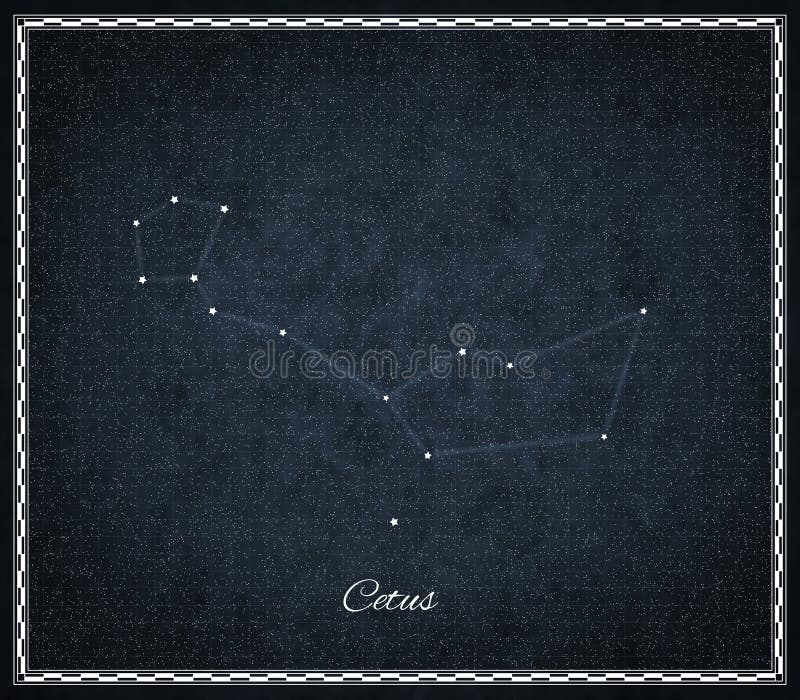 Cetus Star Constellation, Night Sky, Cluster of Stars, Deep Space Stock ...