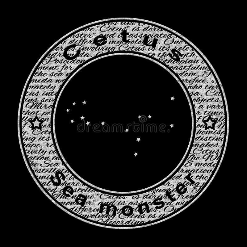 Cetus Star Constellation, Whale Constellation Stock Illustration ...