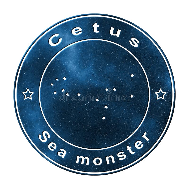 Cetus Star Constellation, Whale Constellation Stock Illustration ...