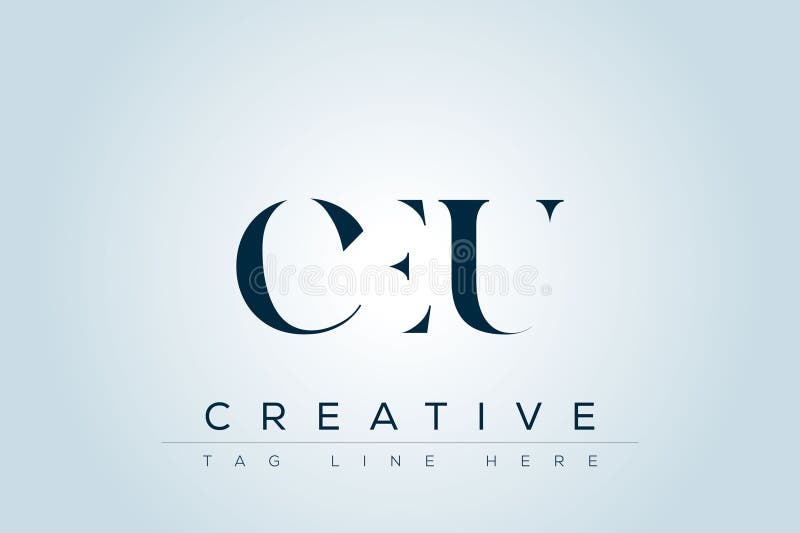 CEU abstract letter logo stock vector. Illustration of modern - 363287190