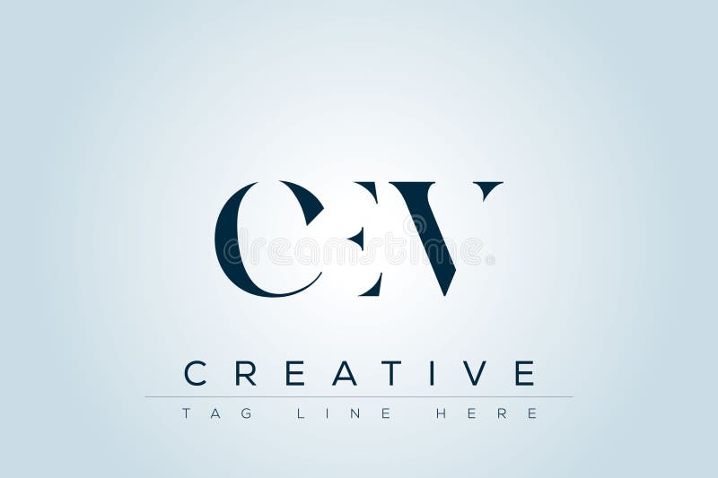 CEV abstract letter logo stock vector. Illustration of simple - 363287191