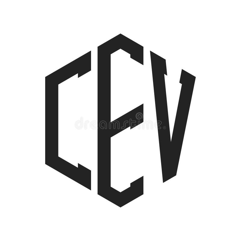CEV Logo Design. Initial Letter CEV Monogram Logo Using Hexagon Shape ...