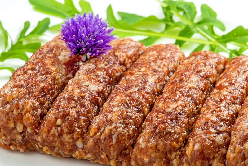 Cevapi, raw stock photo. Image of chive, minced, roll - 40755506