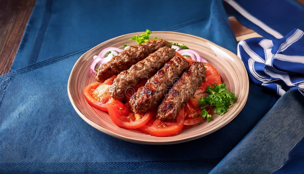Cevapi, Traditional Balkan Dish, Grilled Minced Beef Stock Photo ...