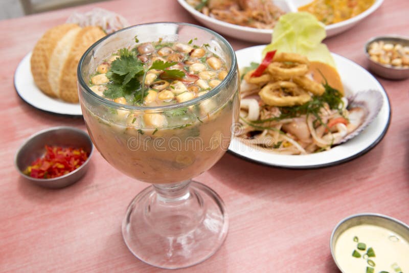 Ceviche is the Most Popular Seafood Peruvian Dish from Lima. Stock ...