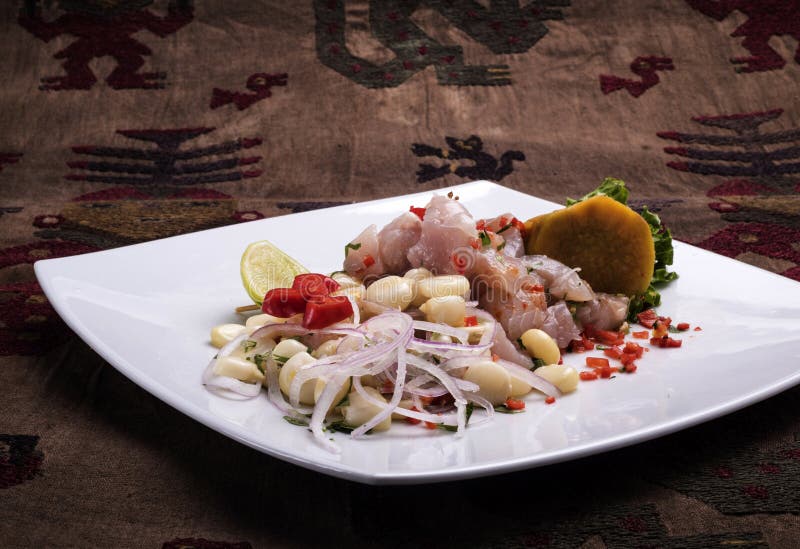 Ceviche Symbol Dish of Peruvian, Gastronomy. Peru Stock Photo - Image ...