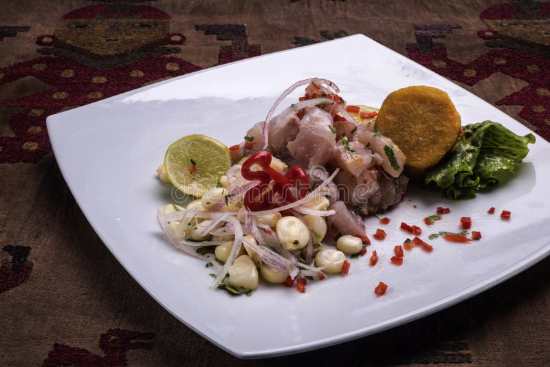Ceviche Symbol Dish of Peruvian ,gastronomy. Peru Stock Image - Image ...
