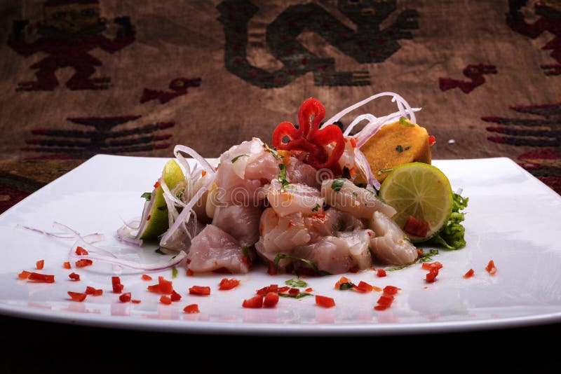 Ceviche Symbol Dish of Peruvian Stock Image - Image of dish, supper ...