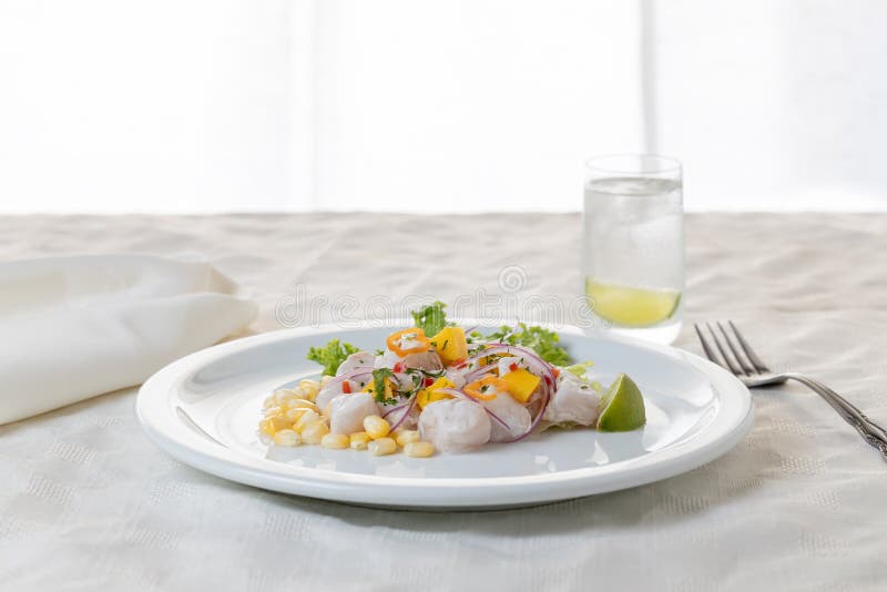 Ceviche, Typical Fish-based Dish of Peruvian Cuisine on a Table with ...