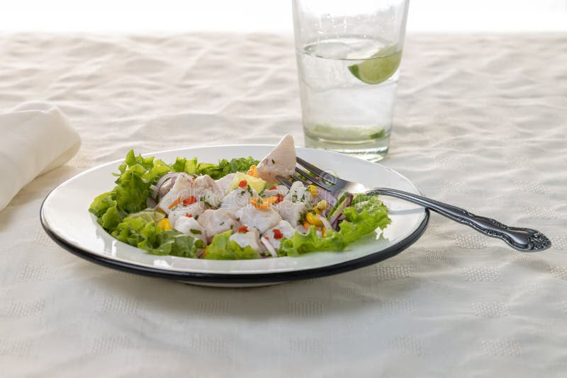 Ceviche, Typical Fish-based Dish of Peruvian Cuisine on White ...