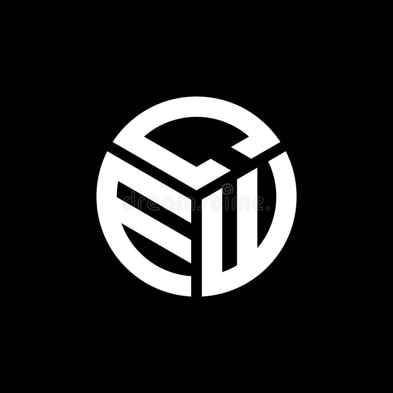 CEW Letter Logo Design on Black Background. CEW Creative Initials ...
