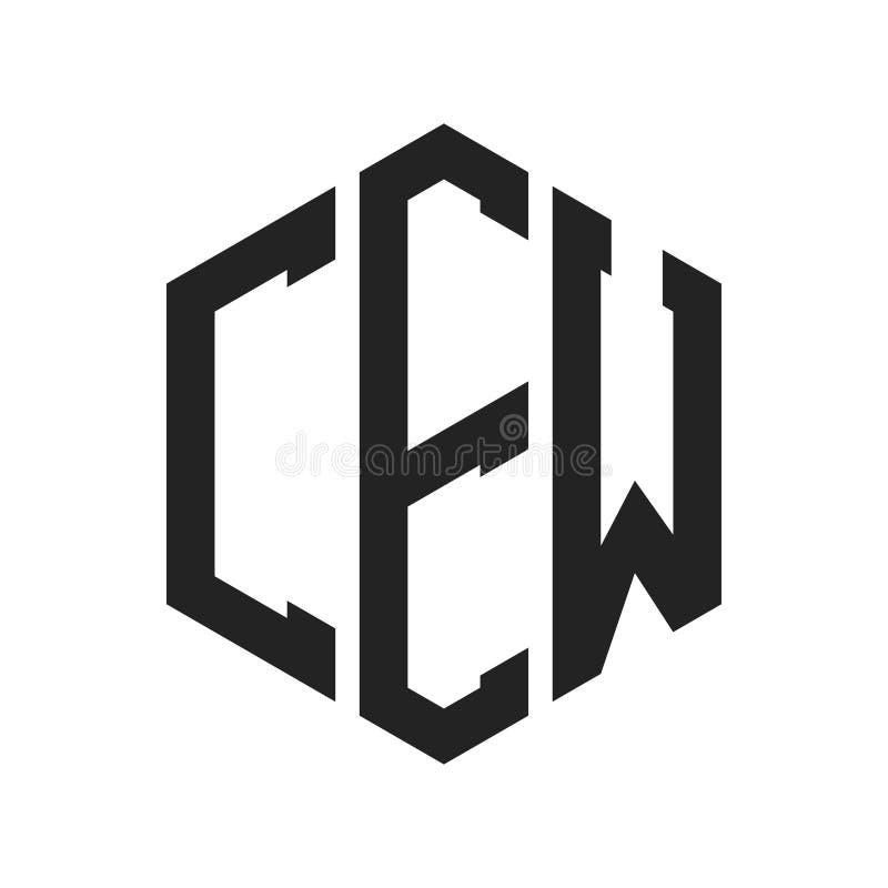 CEW Logo Design. Initial Letter CEW Monogram Logo Using Hexagon Shape ...