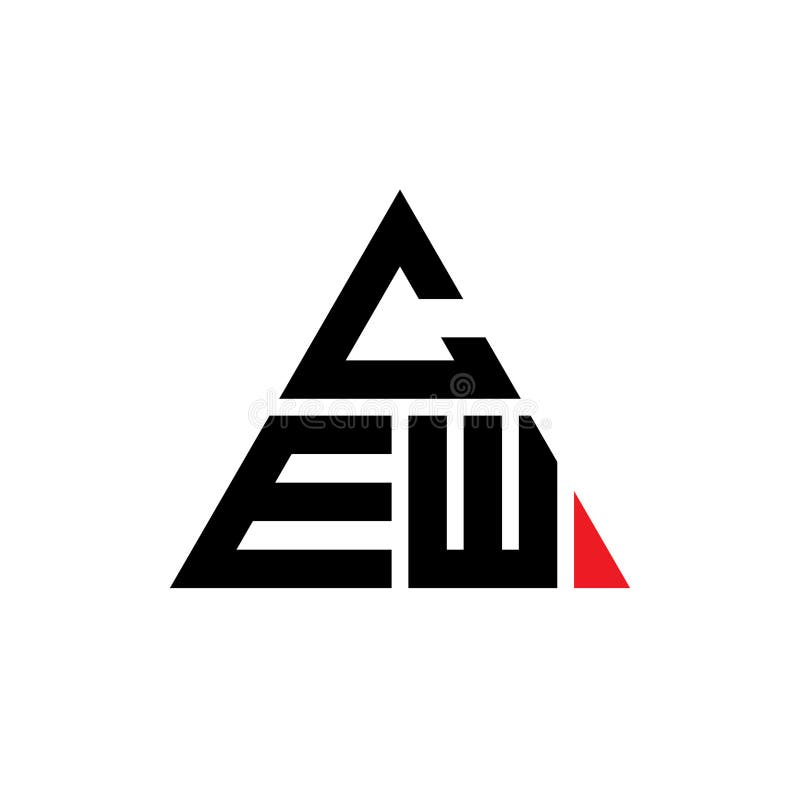 CEW Triangle Letter Logo Design with Triangle Shape. CEW Triangle Logo ...