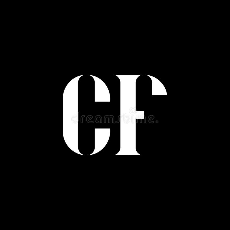 CF C F Letter Logo Design. Initial Letter CF Uppercase Monogram Logo ...