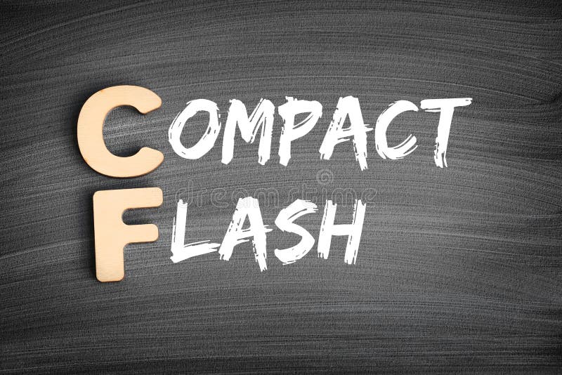 CF - Compact Flash Acronym, Technology Concept on Blackboard Stock ...